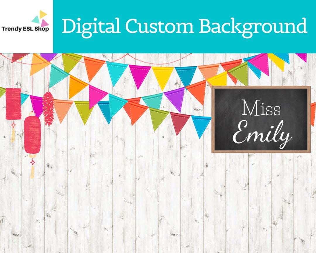 Digital Custom Classroom Background | Online Teaching Background ...