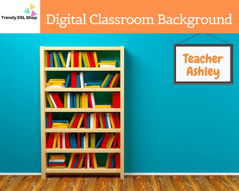 Digital Custom Classroom Background Online teaching | Etsy