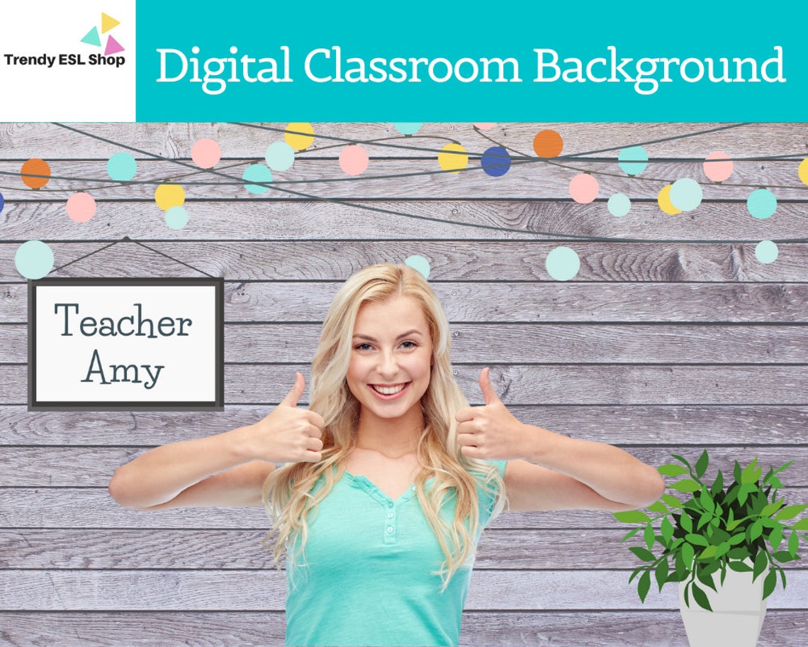 Digital Custom Classroom Background Online Teaching | Etsy