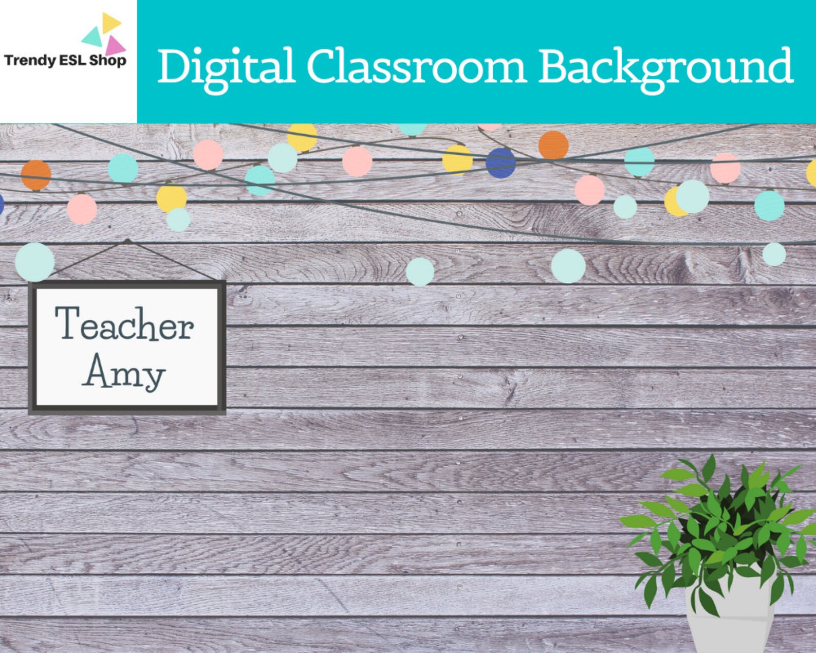 Digital Custom Classroom Background Online Teaching | Etsy
