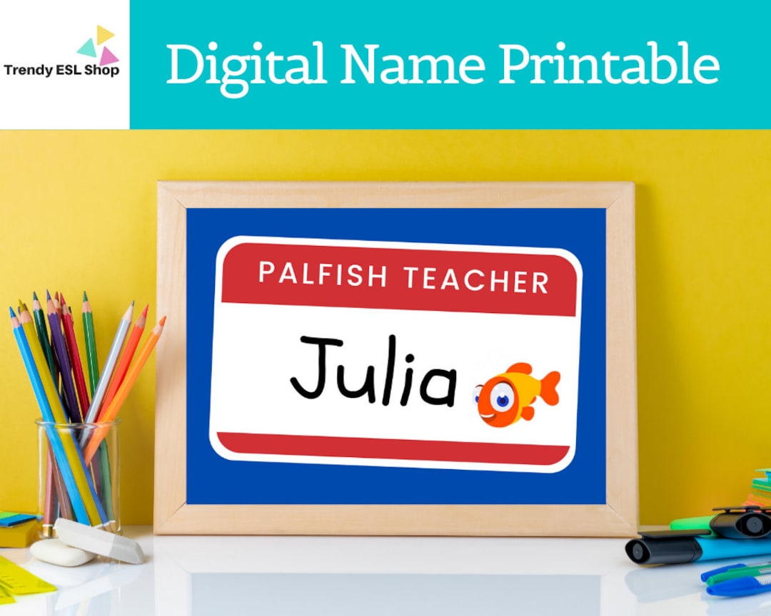 Digital Palfish Name Printable | Online Teaching Background | Palfish ...