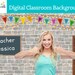 Digital Custom Classroom Background | Online Teaching Background ...