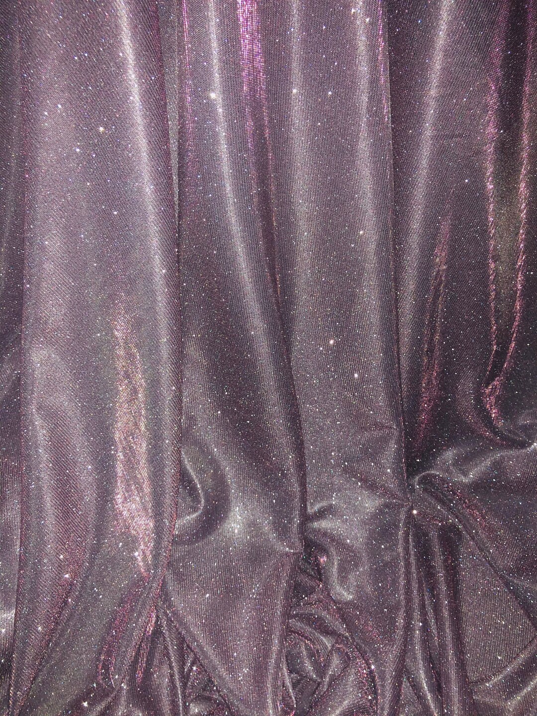 1 MTR Lavender Sparkly Glitter Stretch Moonlight Fabric 58”wid Dress ...