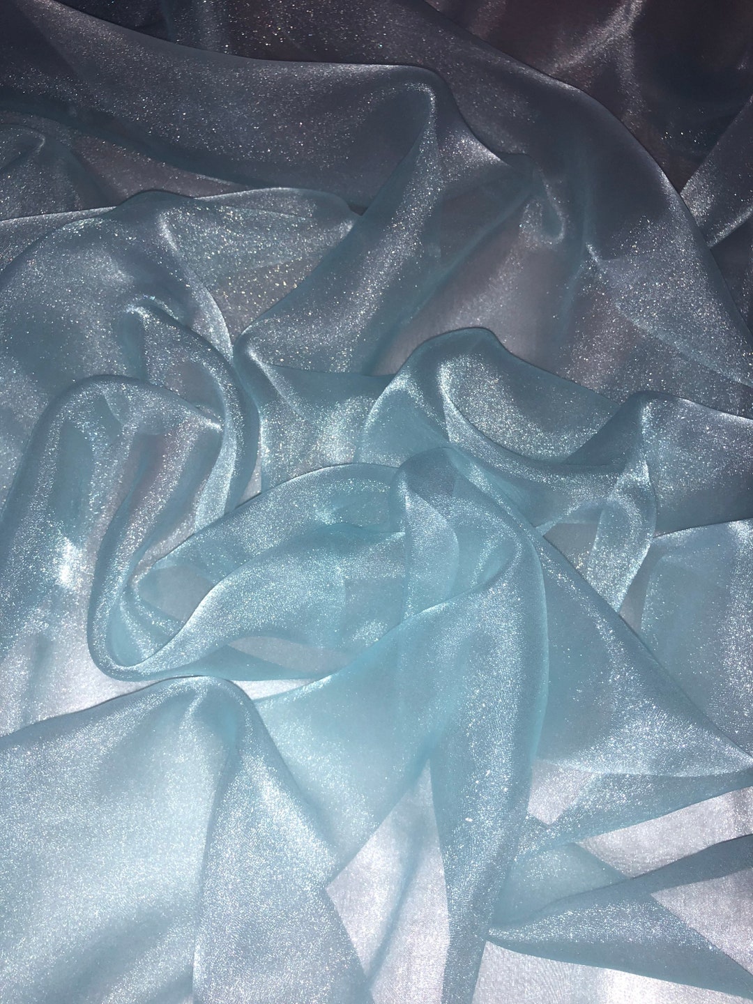 1 Meter Sky Blue Crystal Organza Fabric 58 Wide Dress Bridal - Etsy UK