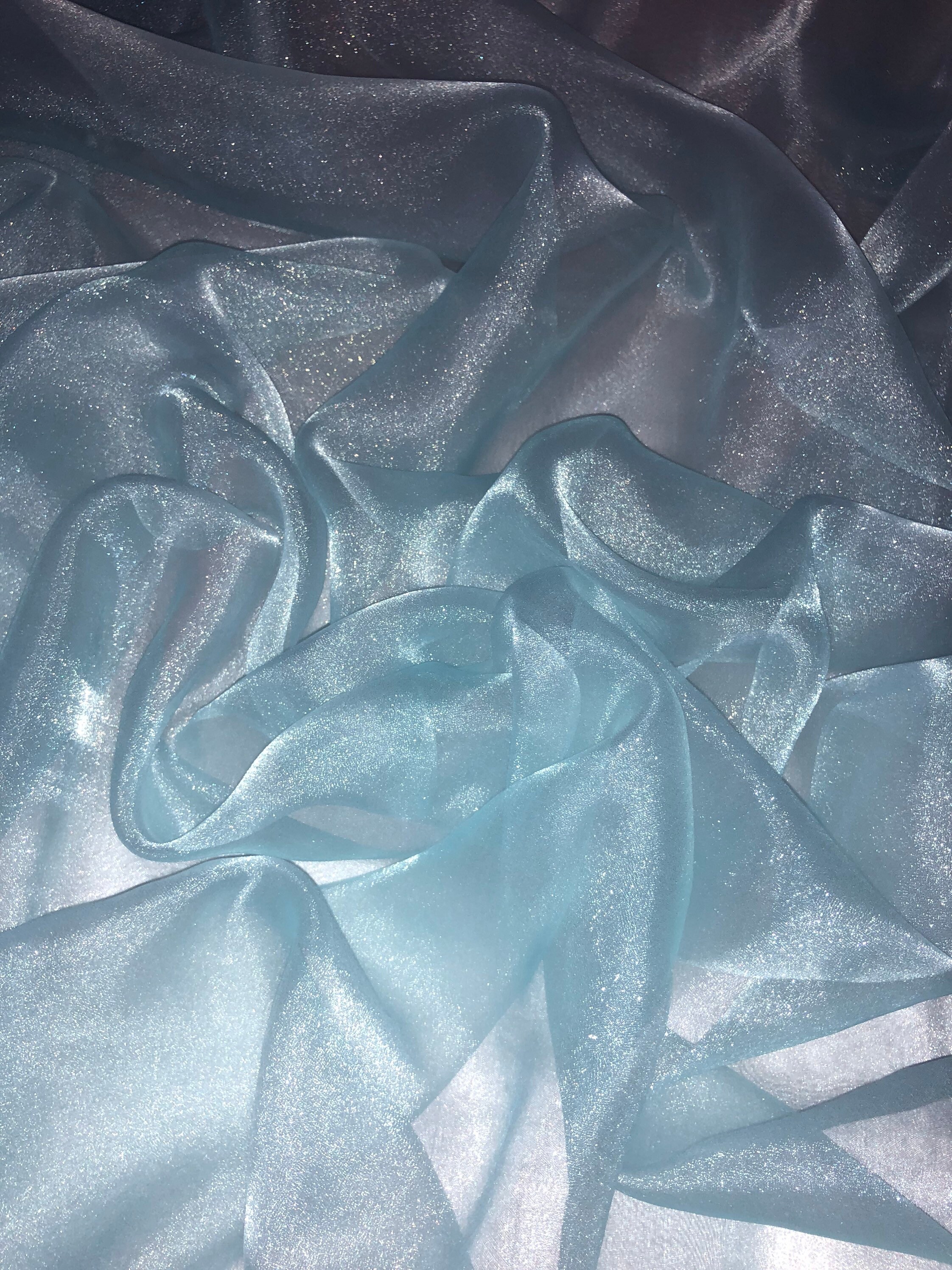 1 Meter Sky Blue Crystal Organza Fabric 58 Wide Dress Bridal - Etsy