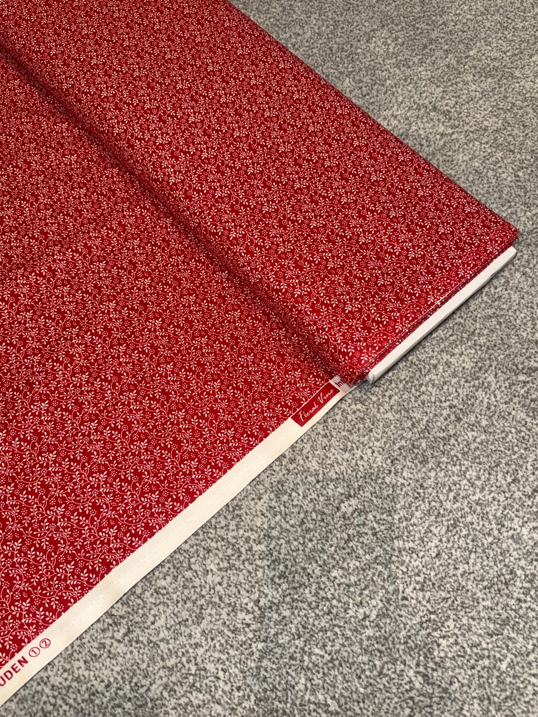 1 Meter Red John Louden Floral Vine Print Flutter Fabric 45” Wide Dress Crafts - Etsy