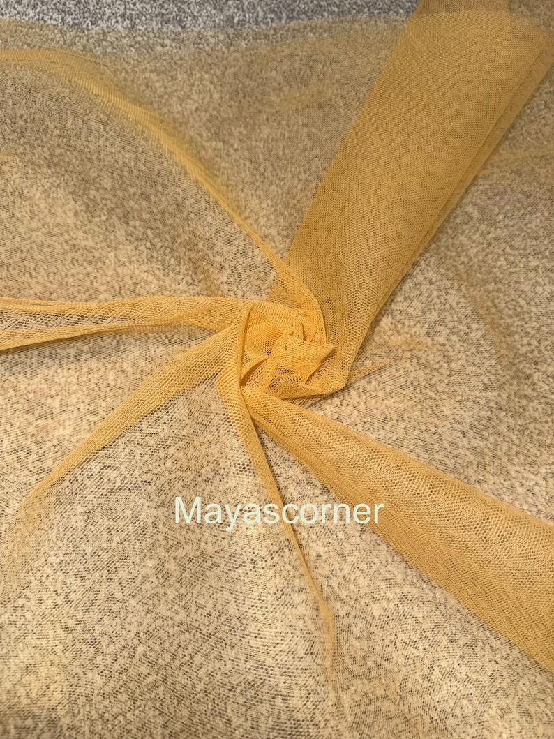 1 Meter Gold Stiff Dress Net 150cm Wide Bridal Tutu Veil Mesh Flare ...