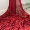 Red Chiffon Fabric by the Yard, High Quality Silky Chiffon, Light ...