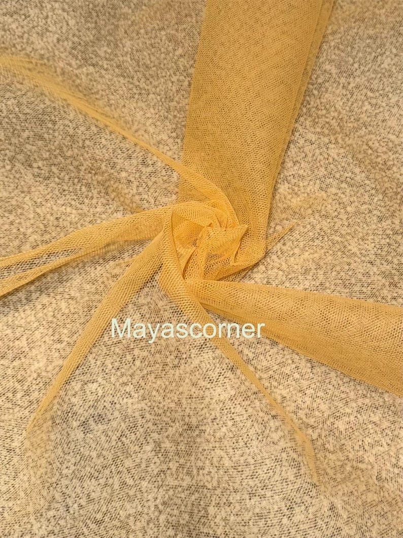 1 Meter Gold Stiff Dress Net 150cm Wide Bridal Tutu Veil Mesh Flare ...