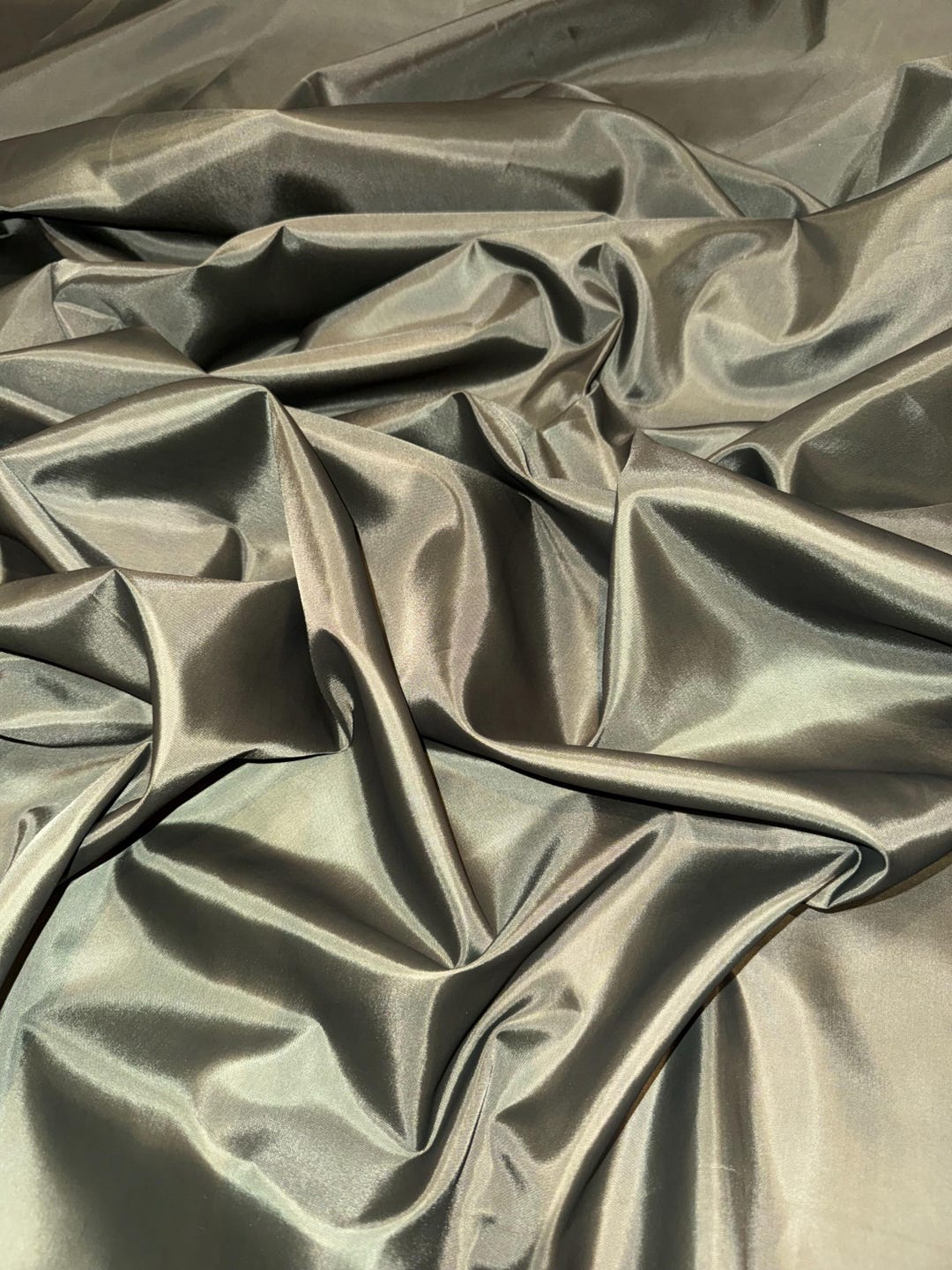 1 Meter Dark Olive Anti Static Shiny Polyester Lining Fabric 150cm Wide ...