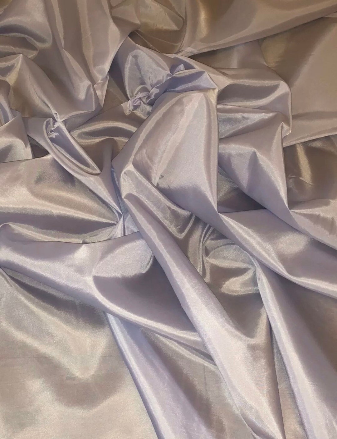 1 Meter Lilac Quality Anti Static Shiny Polyester Lining Fabric Dress ...