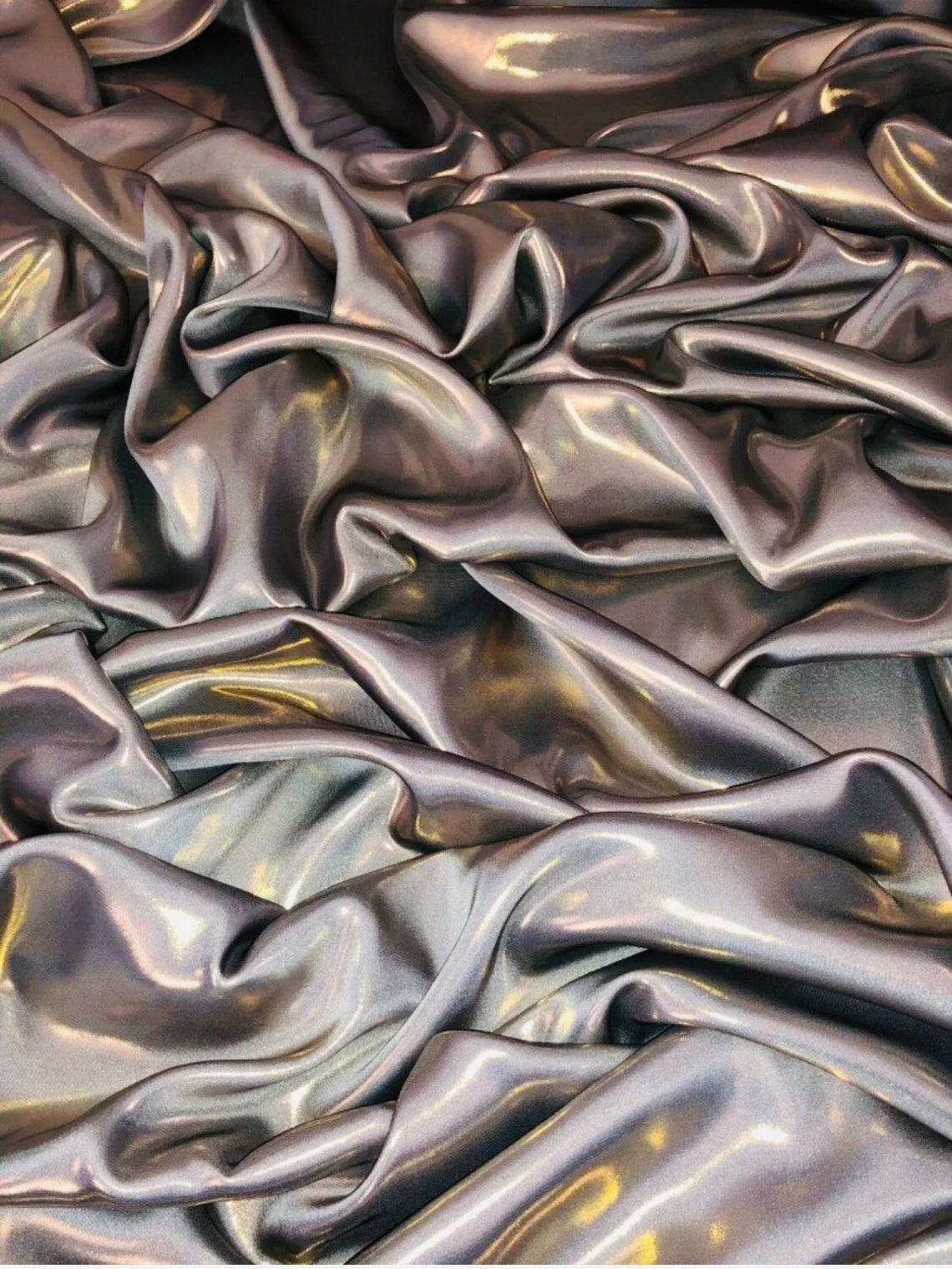 Silver Grey Gold Shimmer Satin Fabric, 58" Wide, Bridal Dress - Etsy UK