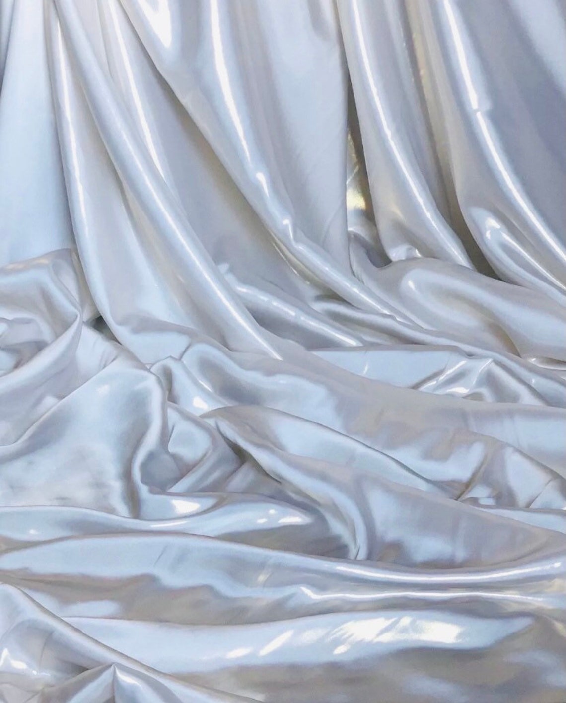 1 Meter Ivory Gold Wet Look Shimmer Satin Fabric Bridal Dress - Etsy