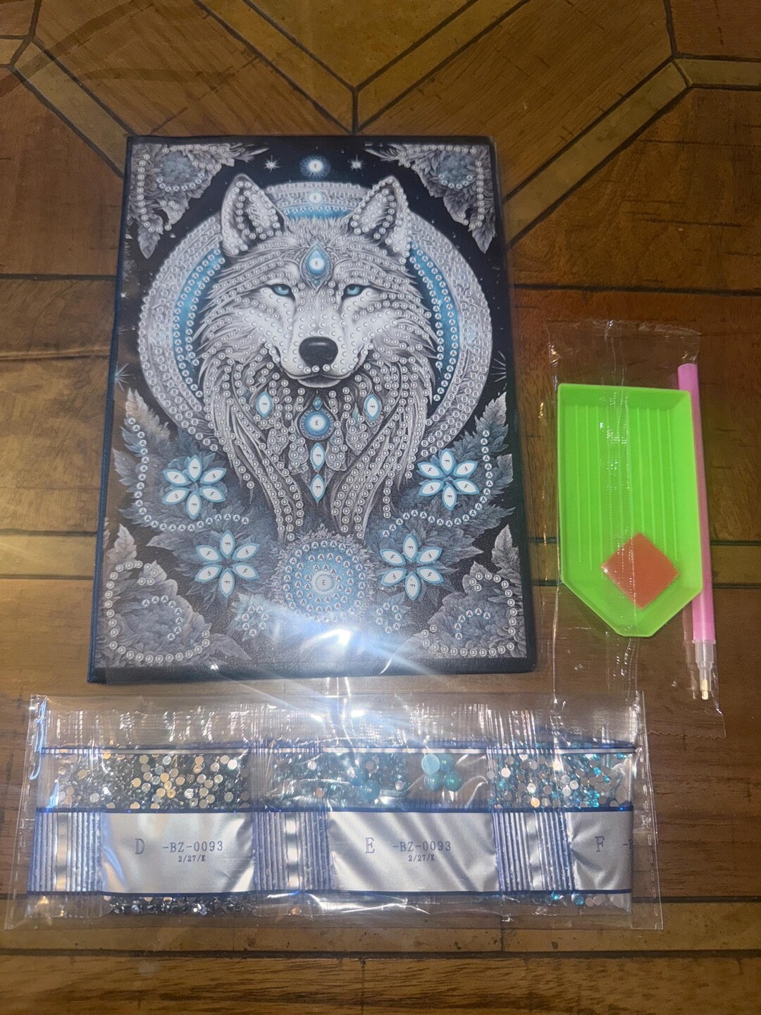 5D Diamond Art Sketch Book Note Pad Wolf Painting Handmade Diary - Etsy