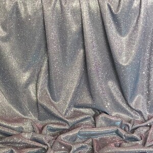 1 MTR Silver/blue/pink Sparkly Glitter Moonlight Fabric 58”wide Dress ...