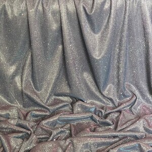 1 MTR Silver/blue/pink Sparkly Glitter Moonlight Fabric 58”wide Dress ...
