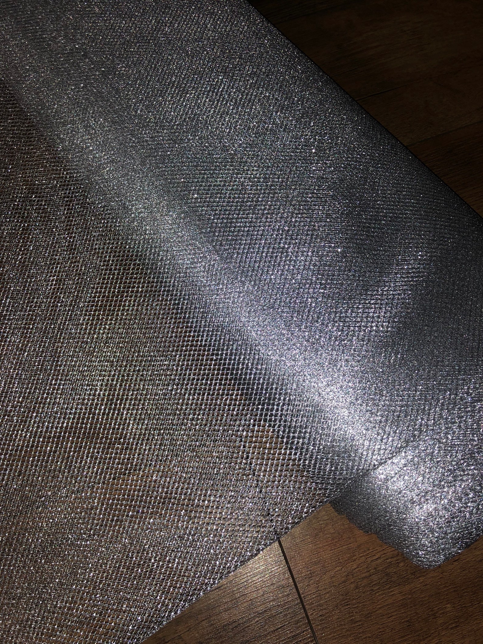 1 Meter Silver Sparkly Metallic Fish Net Chain Mail Mesh Fabric 58 ...