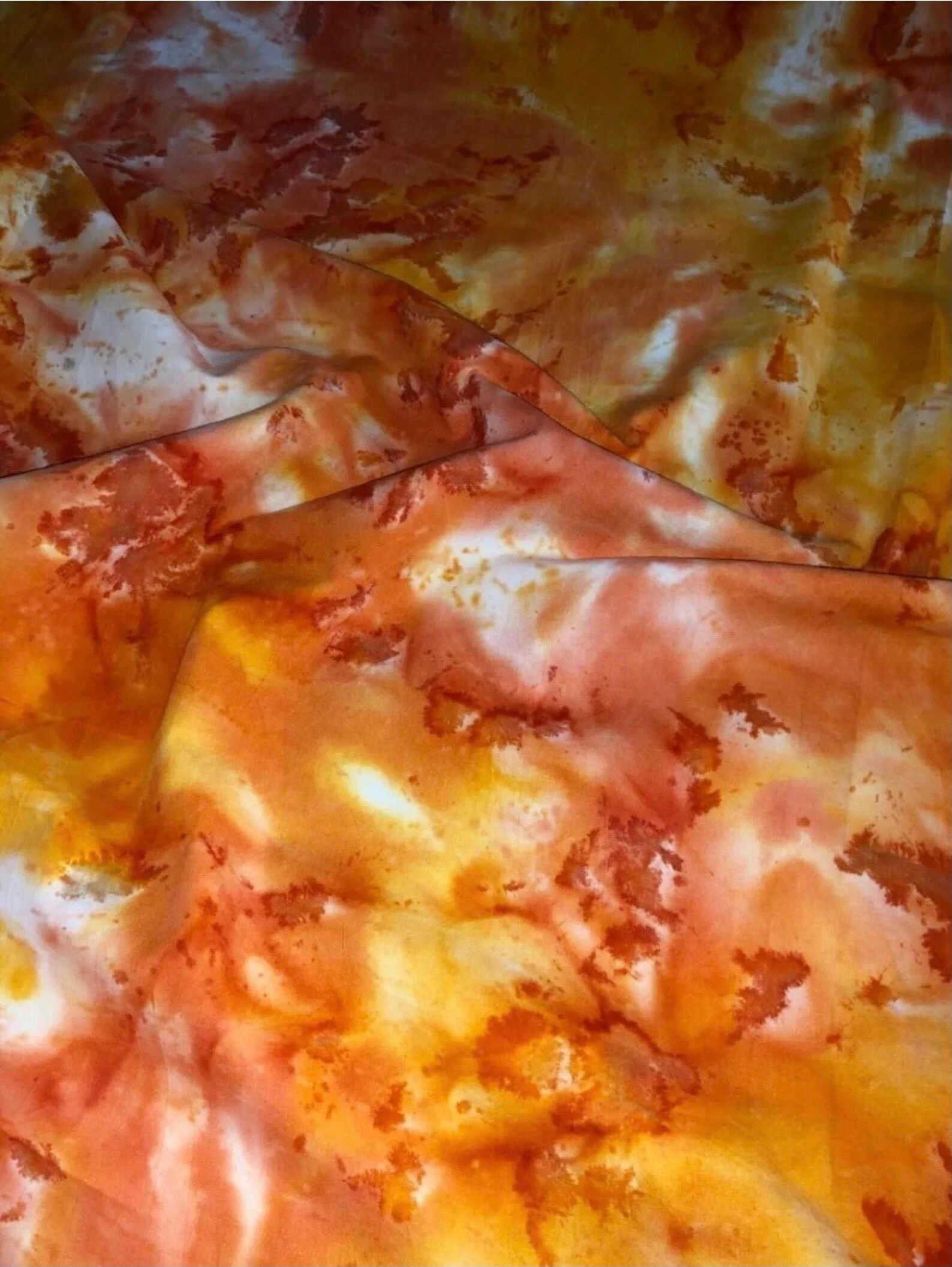 1 Meter Orange/red Tye & Dye Print 100% Pure Cotton Batik - Etsy