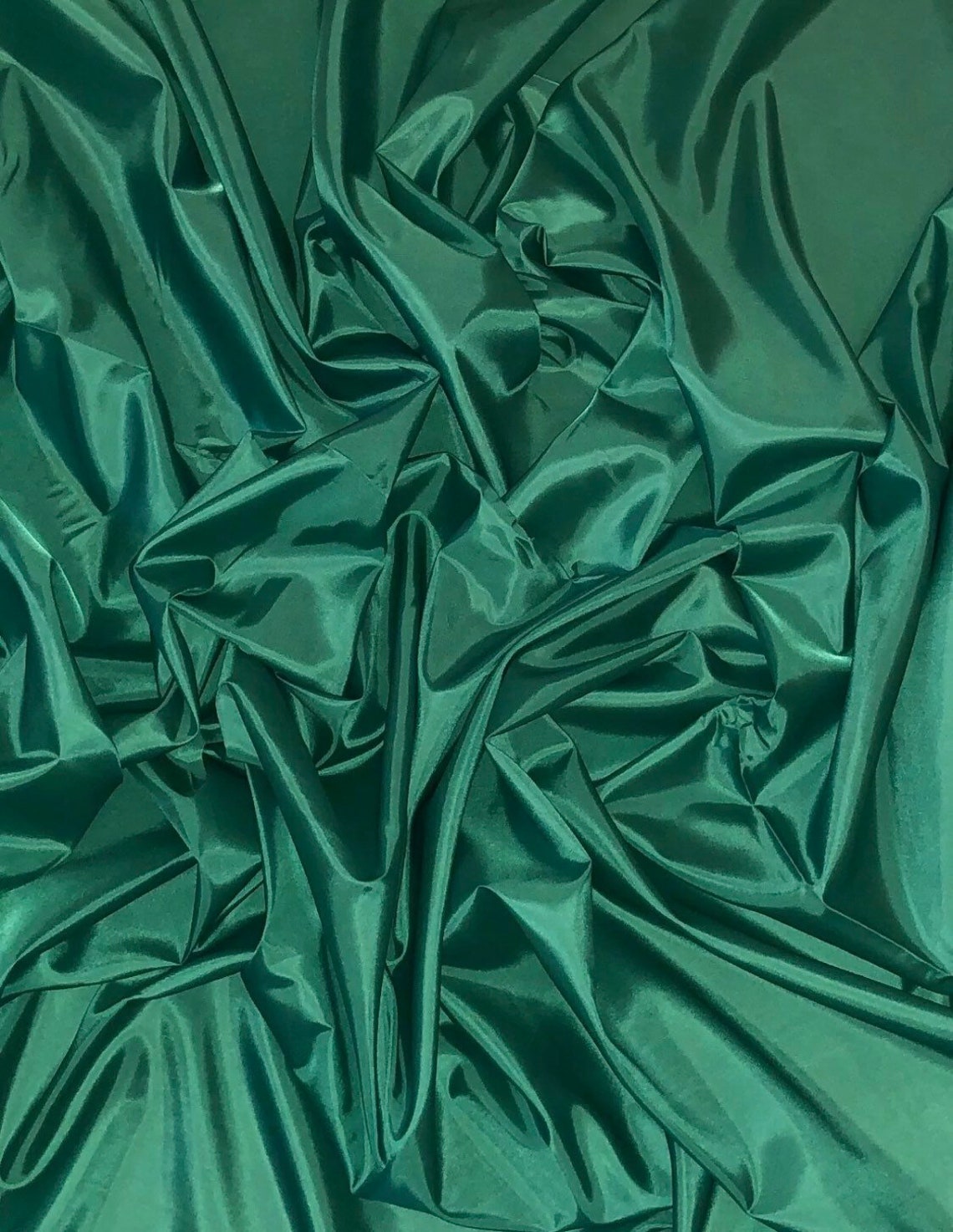 1 Meter Forest Green Quality Anti Static Shiny Polyester Lining Fabric ...