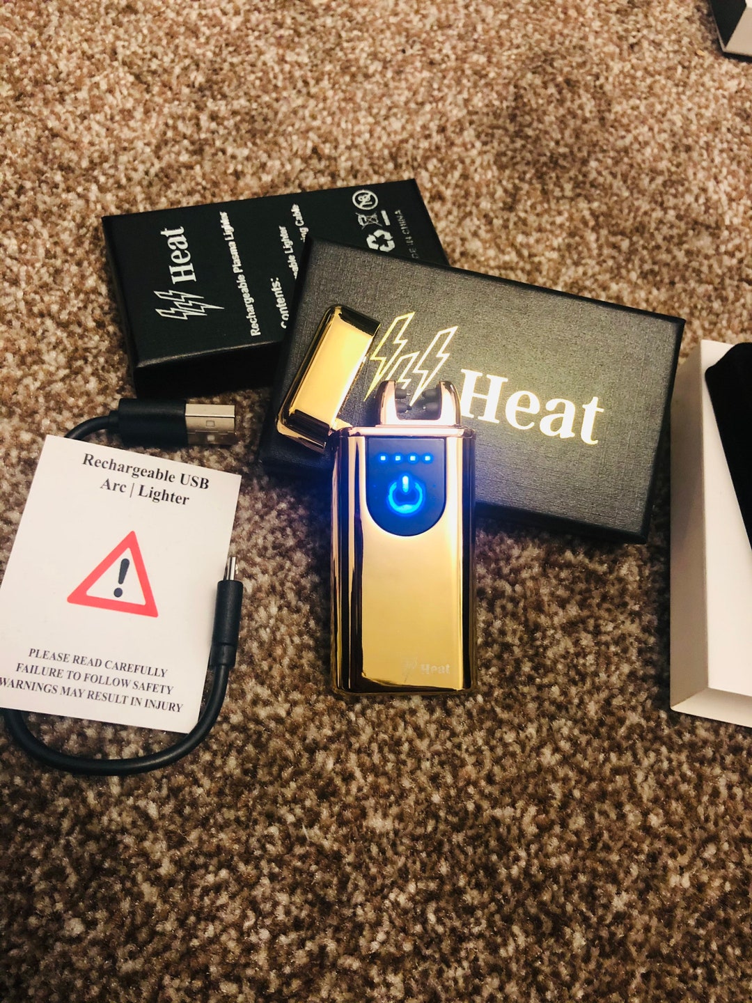 LED Touch Display Activation Double Arch Rechargeable USB Electric ...