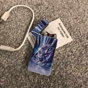 Double Arch Rechargeable USB Electric Pulse Plasma Metal Lighter Gift ...