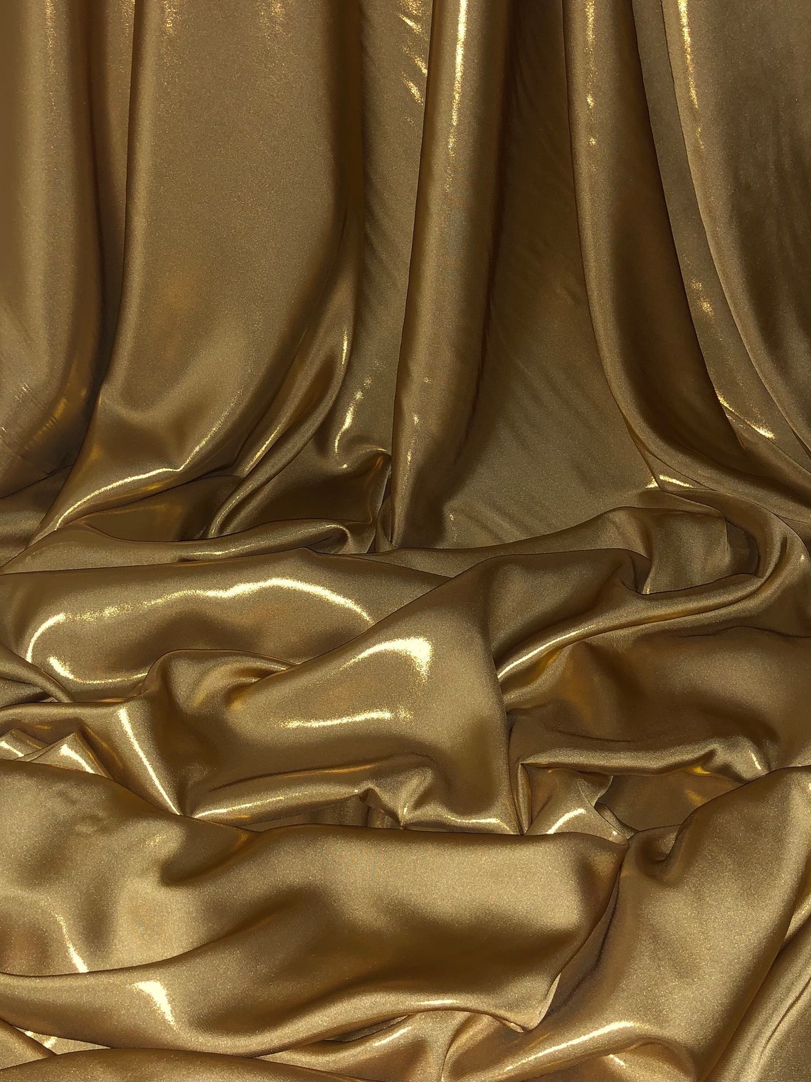 1 Meter Shiny Gold Wet Look Shimmer Satin Fabric Bridal Dress - Etsy UK