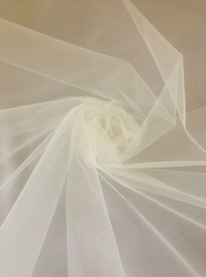 1 Meter Ivory Stiff Dress Net 150cm Wide Bridal Tutu Veil Mesh Flare ...