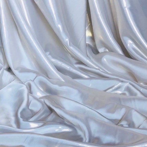 1 Meter Shiny Silver Grey/gold Wet Look Shimmer Satin Fabric - Etsy