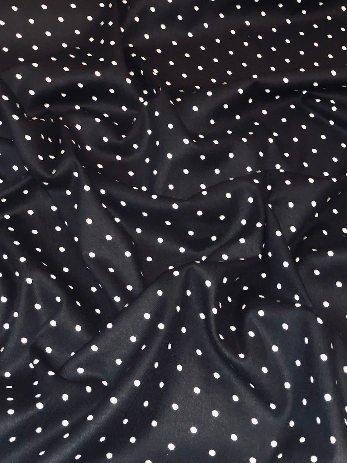 1 Meter Black Polka Dot Print 100% Pure Brushed Cotton Fabric - Etsy