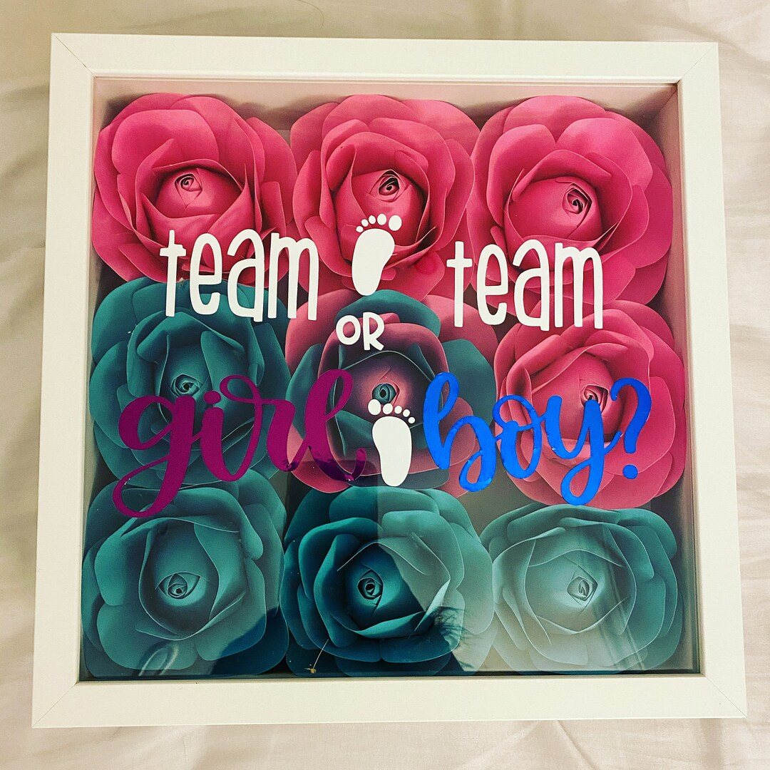 Gender Reveal Shadow Box - Etsy