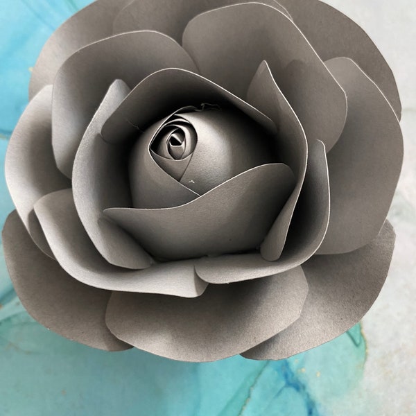 Grey Paper Flowers - Etsy