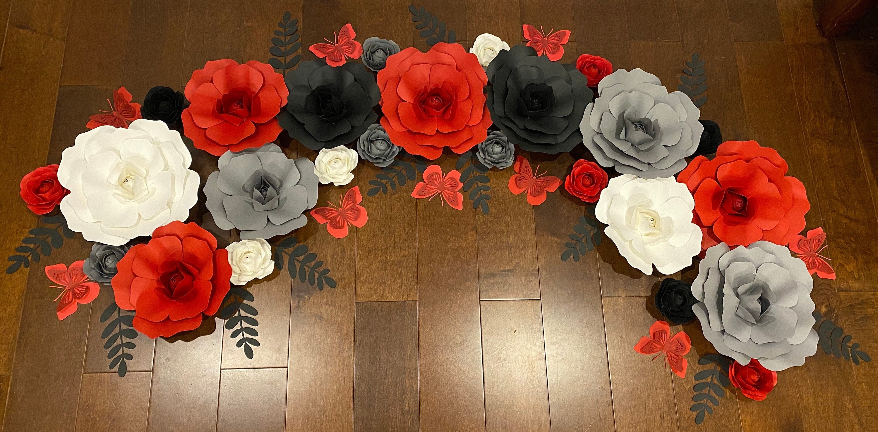 Paper Flower Wall Set - Etsy