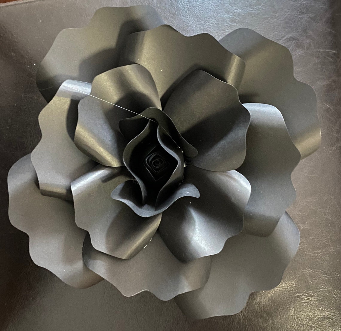 Black Paper Flower Rose - Etsy