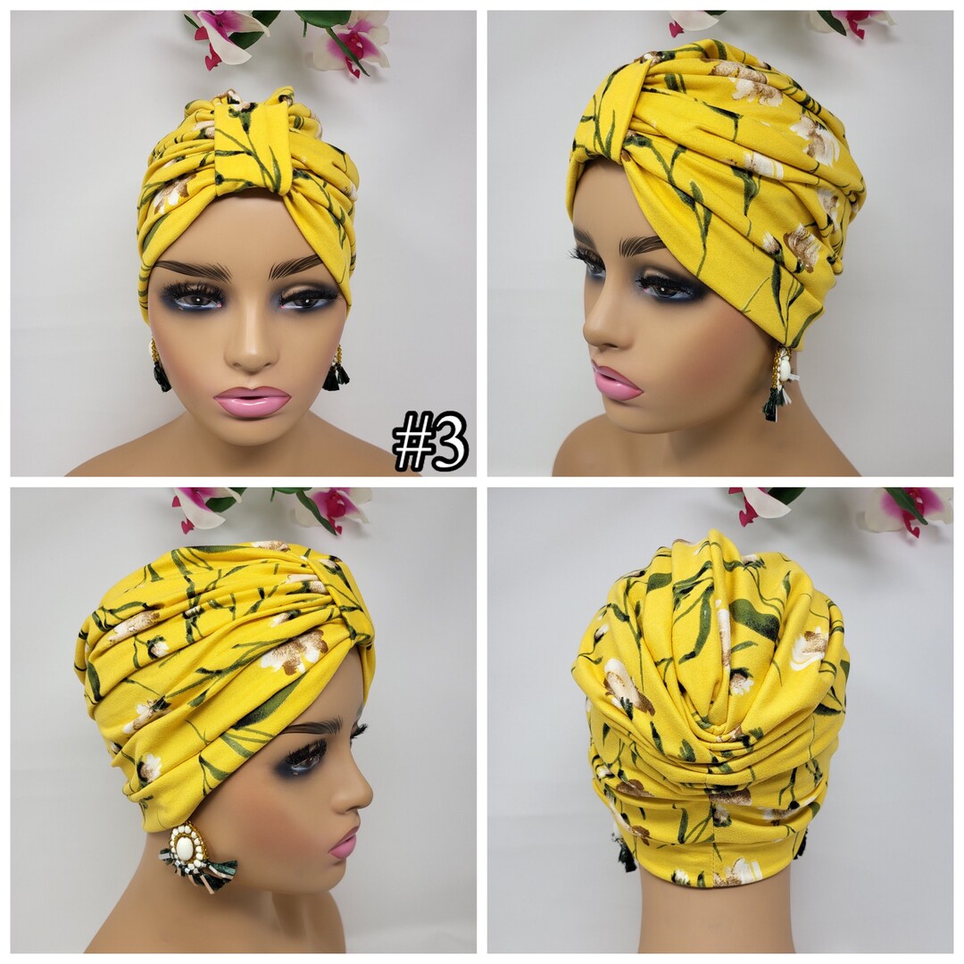 Knot Stretchy Print Turban - Etsy
