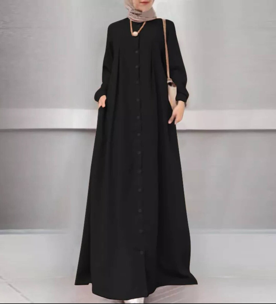 Buttons Maxi Dress - Etsy