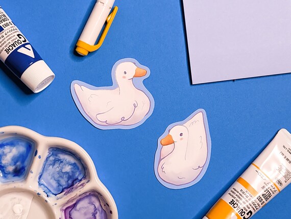 Cute Duck Stickers Duck Art Bird Sticker Animal Sticker | Etsy