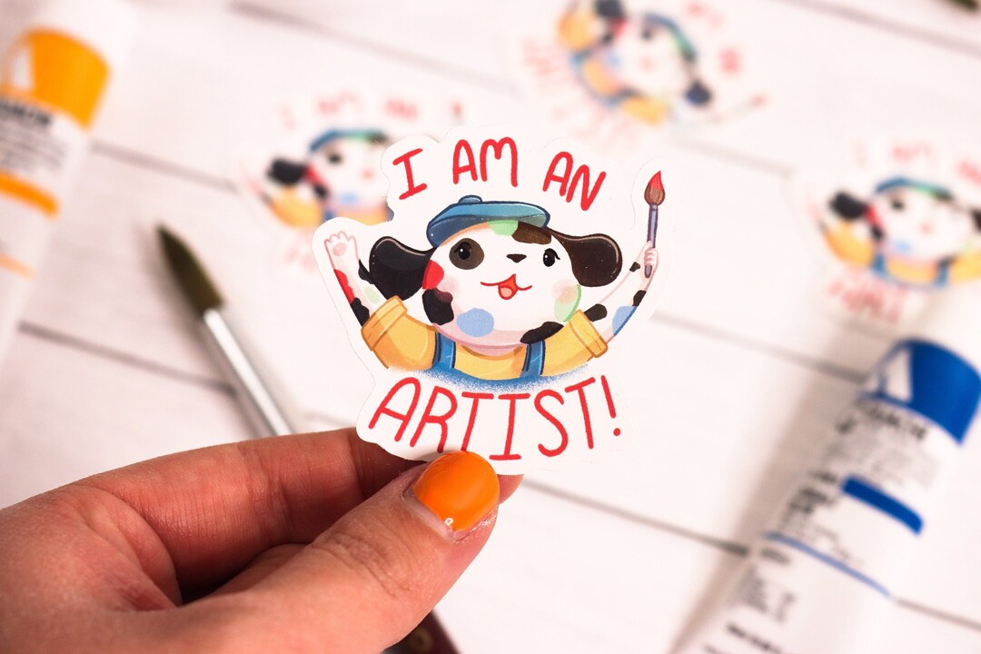 I Am an Artist Sticker | Cute Sticker | Dalmatian Sticker | Artist ...