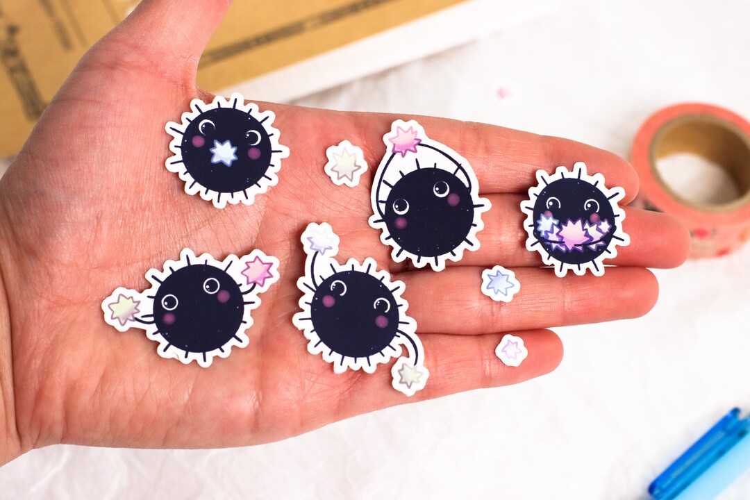Soot Sprite Tiny Sticker Set Kawaii Weatherproof Sticker Ghibli Sticker Spirited Away Sticker ...