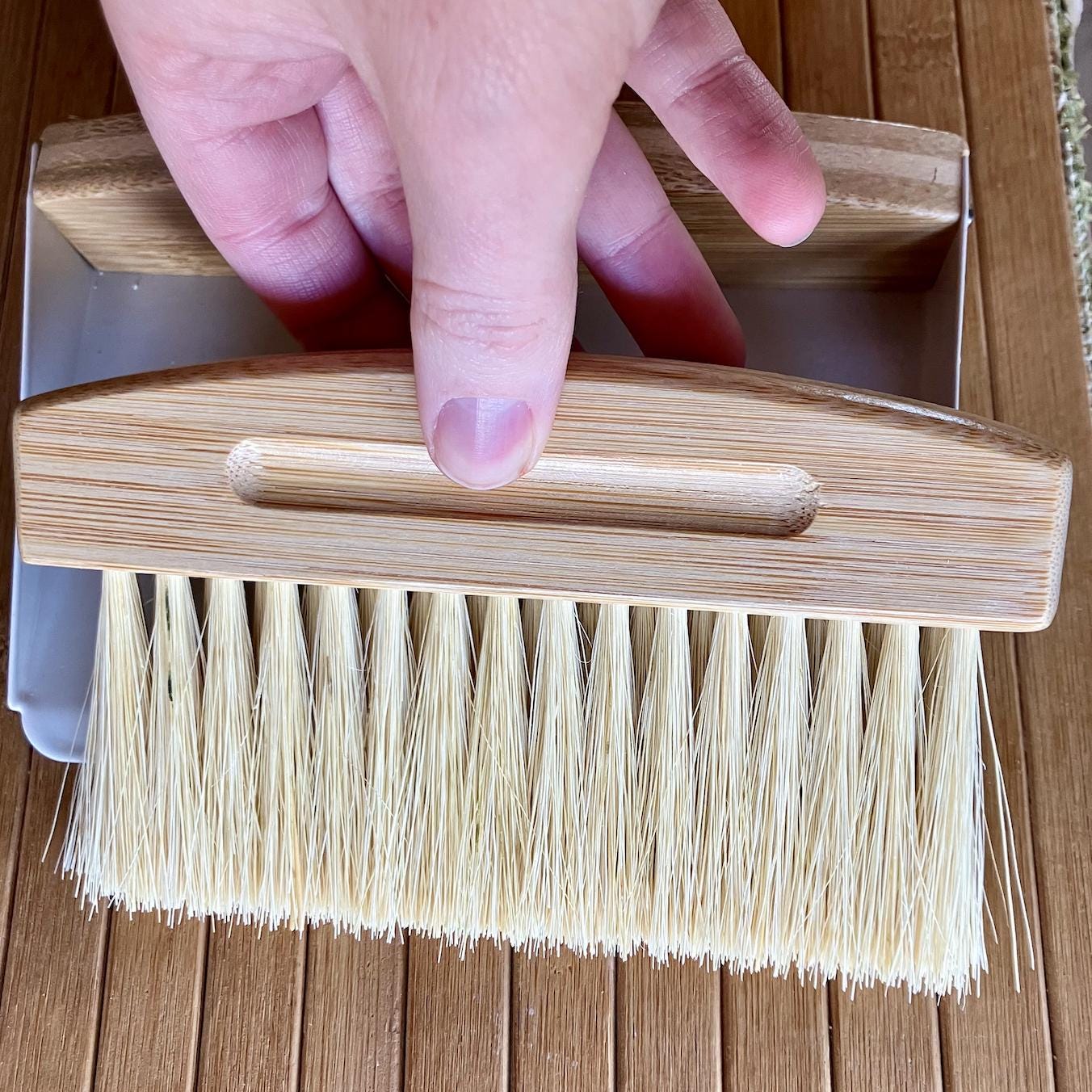 Bamboo Dust Pan and Brush Set: Eco-friendly Cleaning Tool - Etsy