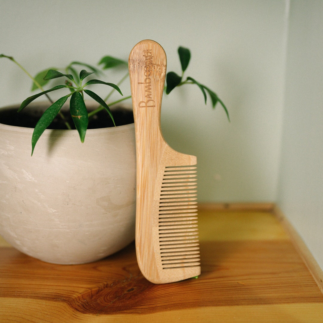 Bamboo Long Handle Comb Haircare Earth Friendly - Etsy