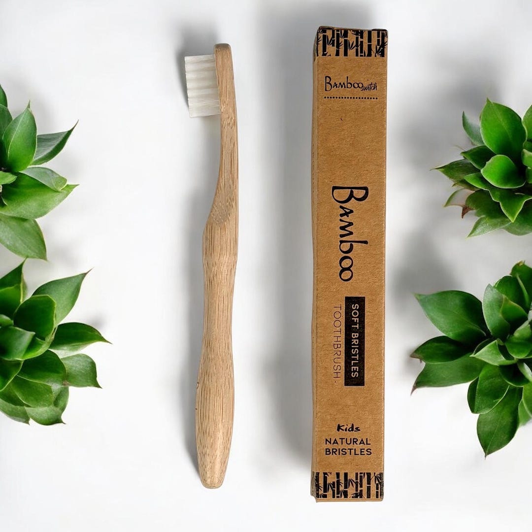 Kids Bamboo Toothbrush With Soft Plant-based Bristles | Eco Friendly ...