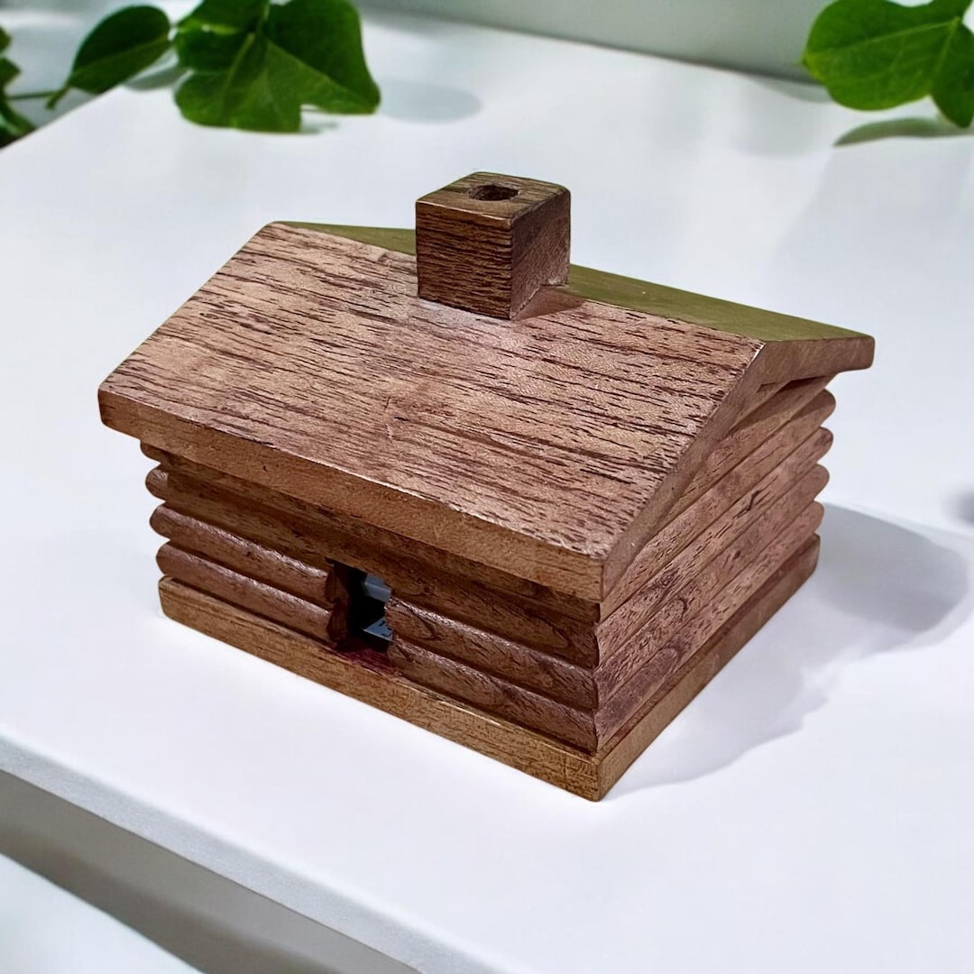 Wood Cabin Incense Burner: Pine Log Home Decor, Aroma Gift - Etsy