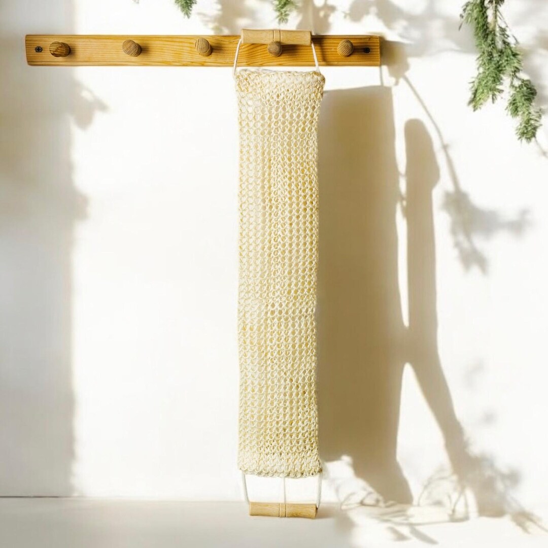 Sisal Exfoliating Body Strap With Bamboo Handles | Self Care | Back ...