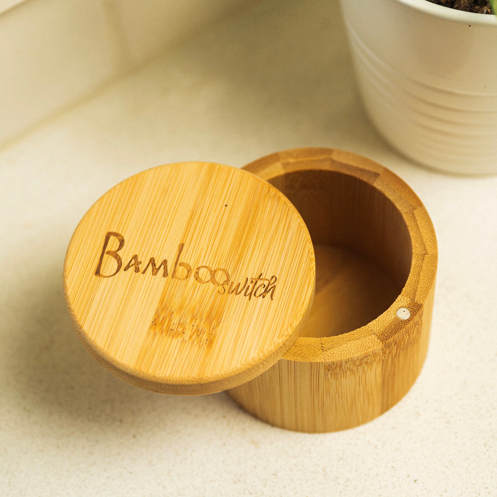 Bamboo Spice Jar Two Compartments Kitchen Organization - Etsy