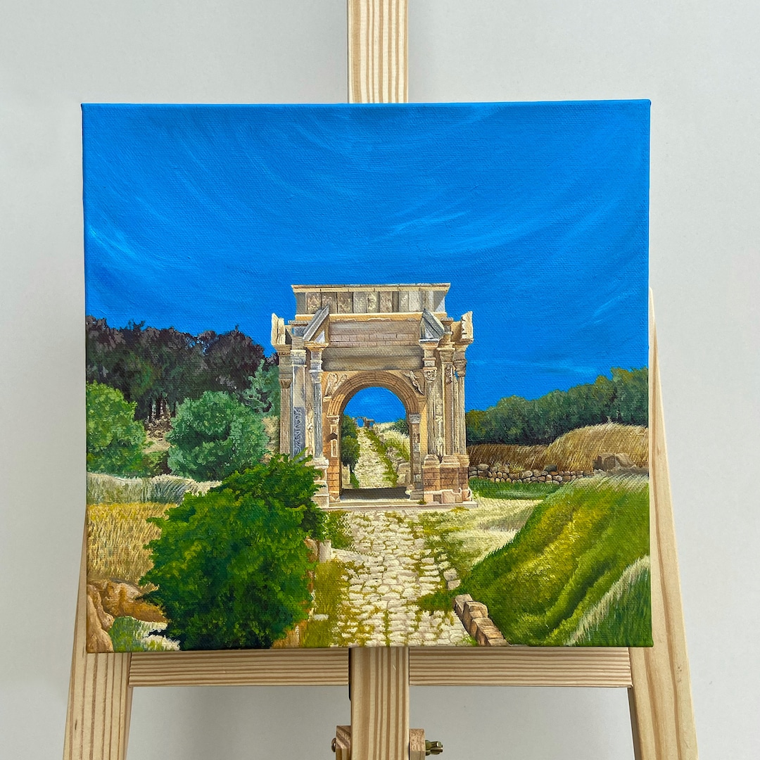 Arch of Septimius Severus, Leptis Magna Painting, 30.5cmx30.5cm ...