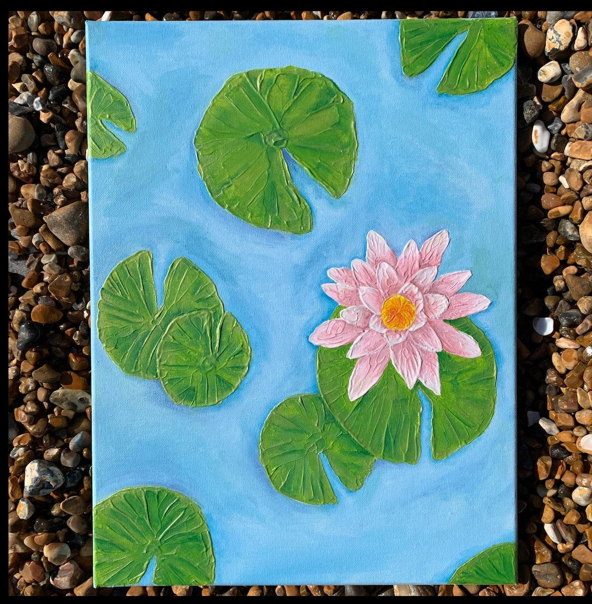 Water Lilies Original Painting Texture - Etsy