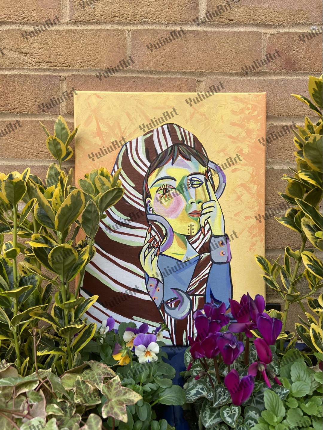 Libyan Woman Painting Original Art Piece Picasso - Etsy