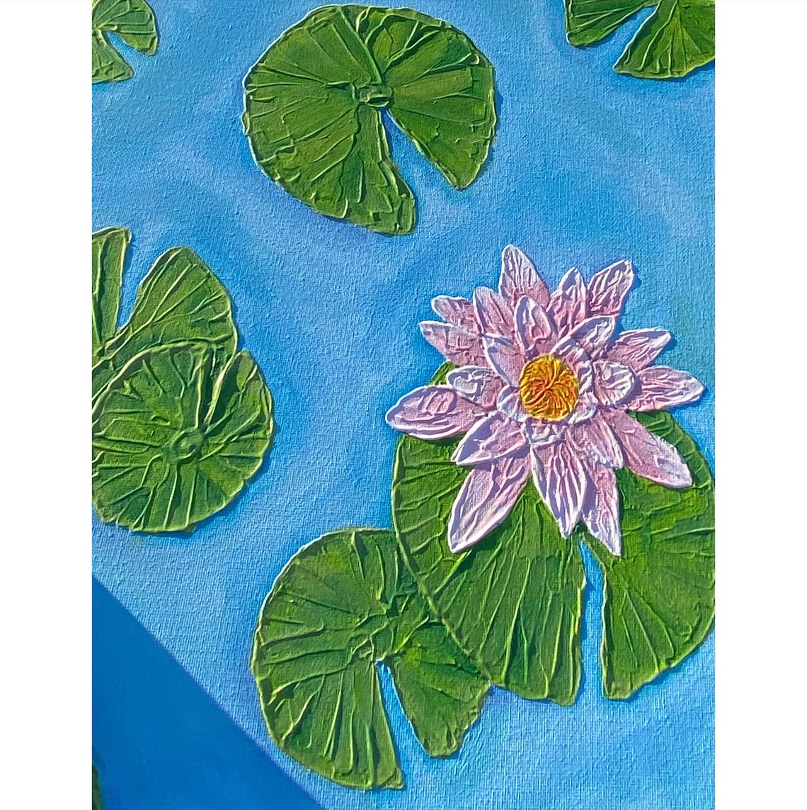 Water Lilies Original Painting Texture - Etsy