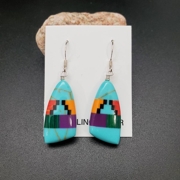 Native Inlay Earring - Etsy