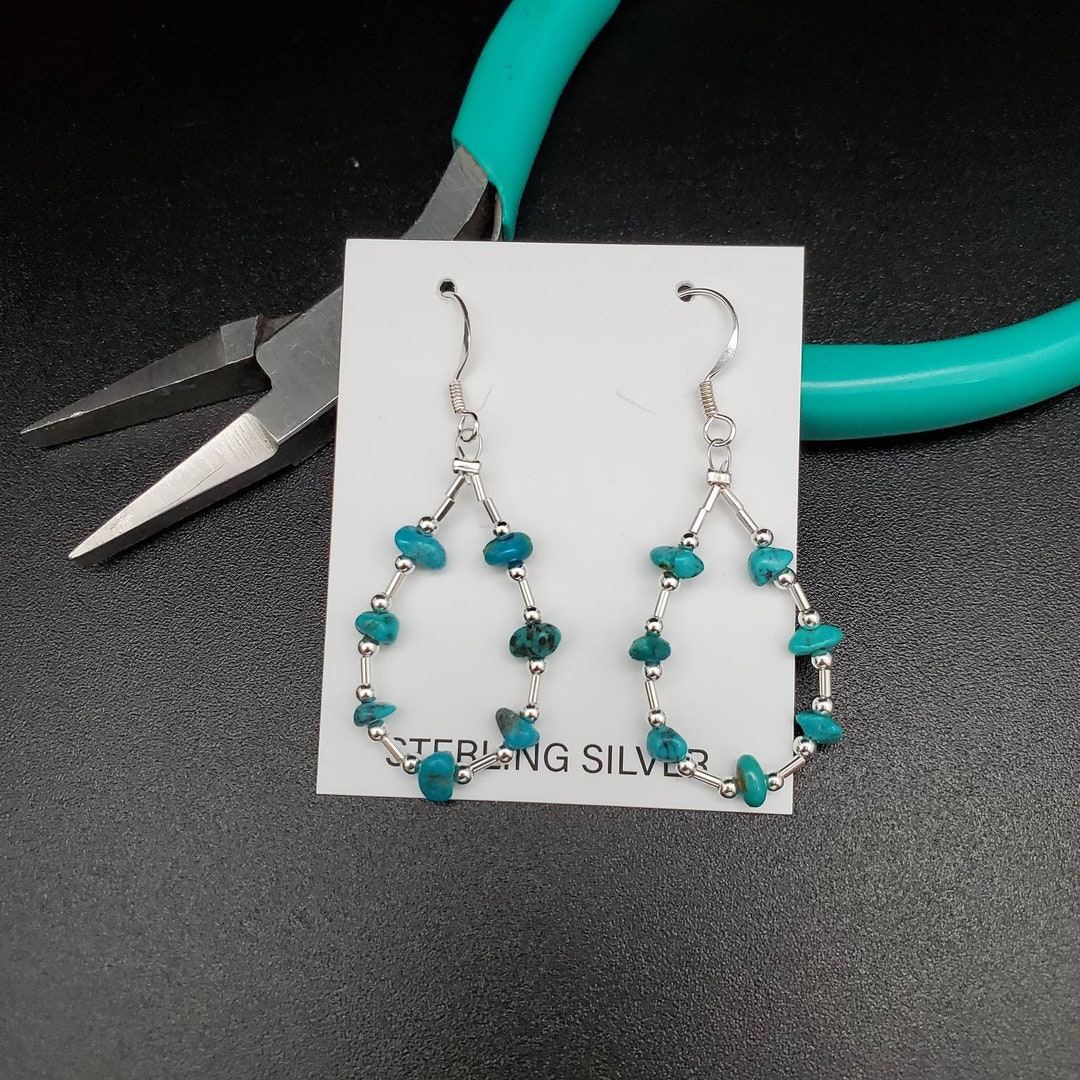 Q925 Liquid Silver Sleeping Beauty Turquoise Earrings | Turquoise ...